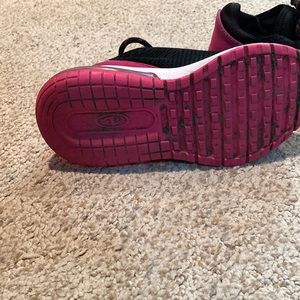 Shoes | Pink And Black Girls Tennis Shoes Size 12 | Poshmark